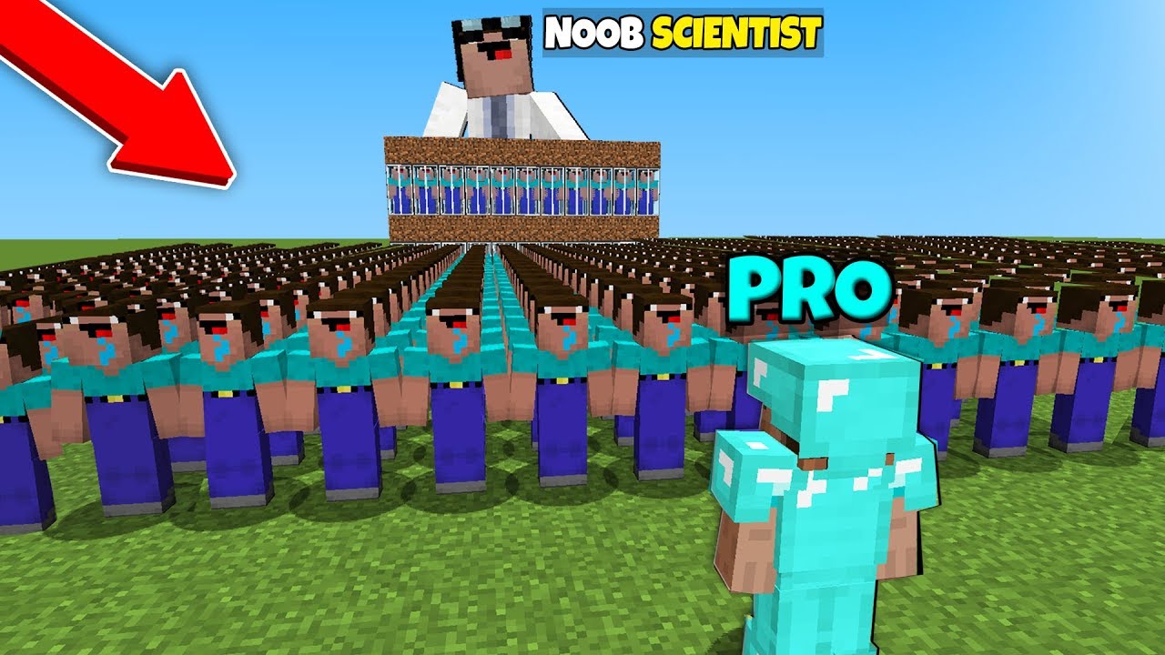 Minecraft Battle: NOOB vs PRO : 100,000 CLONES EVIL NOOBS in Minecraft ...