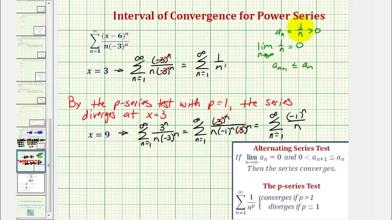Ex 6: Interval of Convergence for Power Series (Not Centered at 0 ...