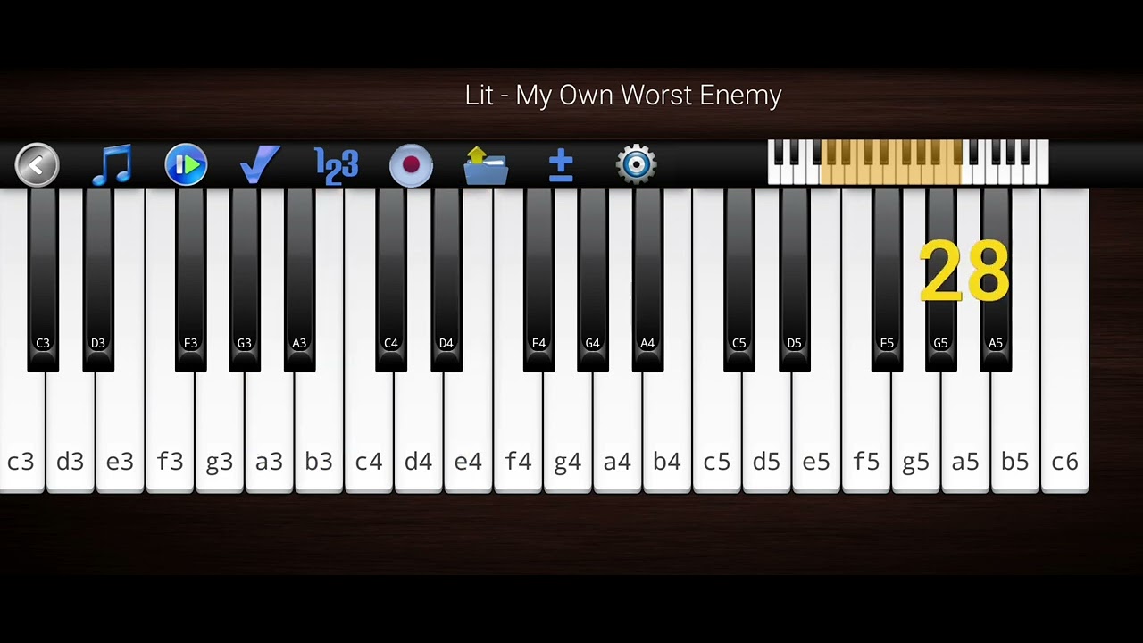 Lit - My Own Worst Enemy by the Piano 🎹. - YouTube