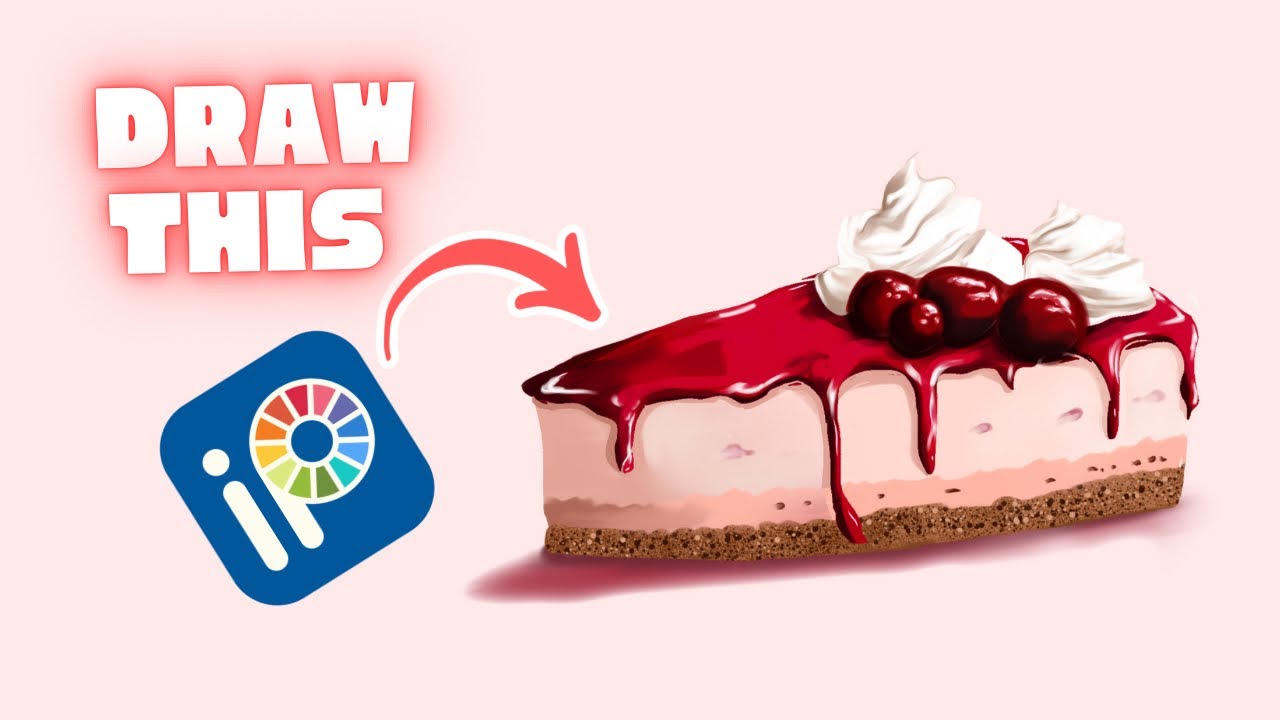 Draw A cheesecake On IbisPaint | Simple and Easy - YouTube