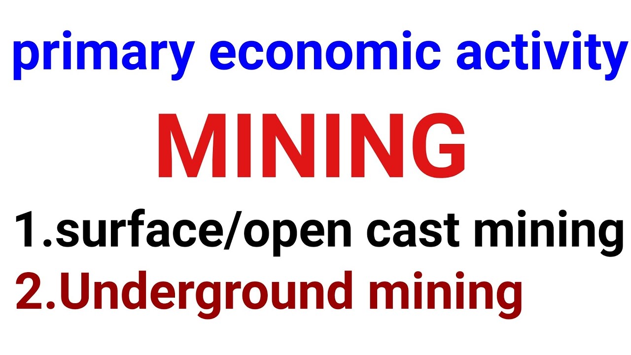 Mining :primary economic activity, surface mining, underground mining ...