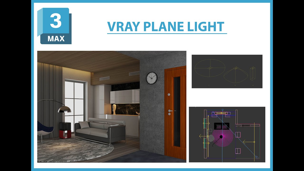 vray plane light in 3ds max - YouTube