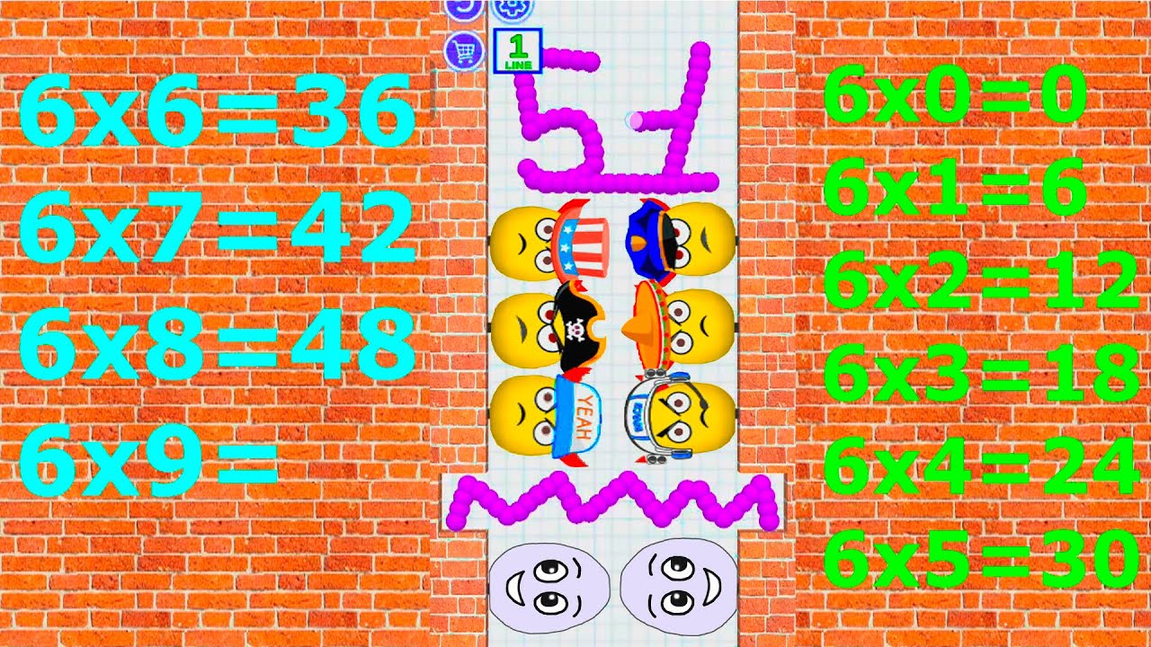 Draw to Smash The 6 TIMES TABLE up to 120 in 4K ! Multiplication - YouTube