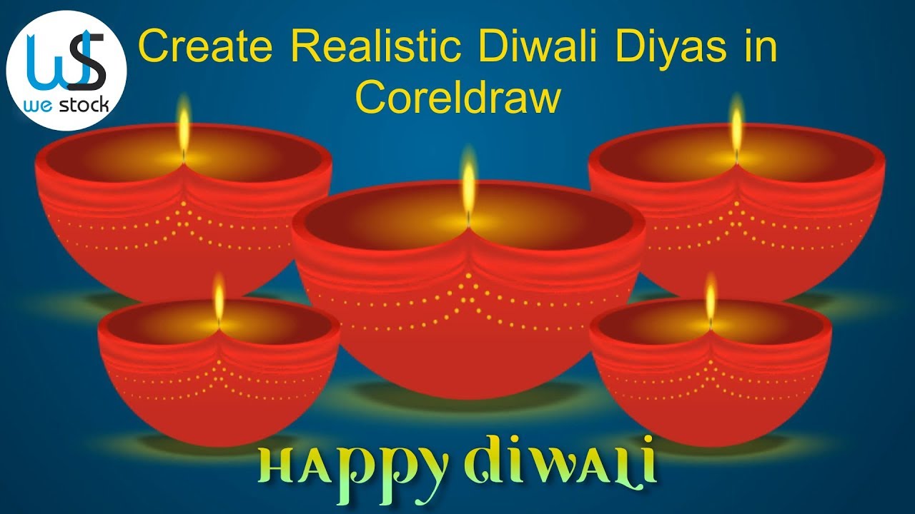 Create 3D Looking Realistic Diwali Diya in Coreldraw - YouTube