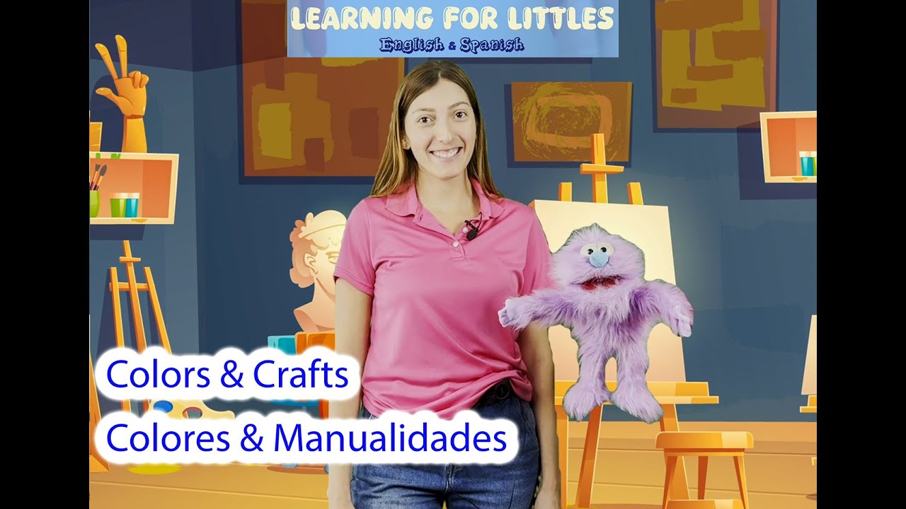 Learn English & Spanish Together! Exploring Colors & Crafts - YouTube