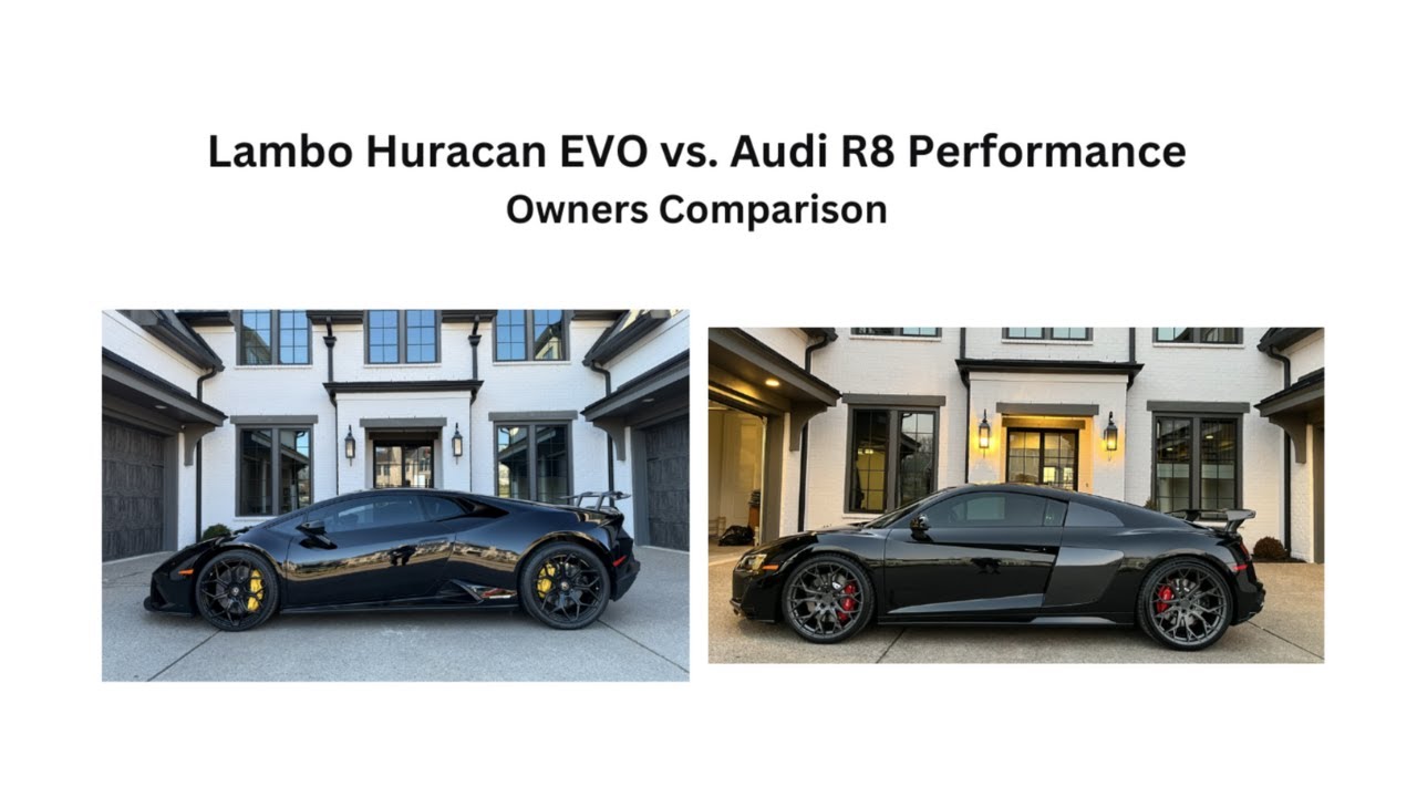22 R8 vs. Lambo Huracen EVO Comparison - YouTube