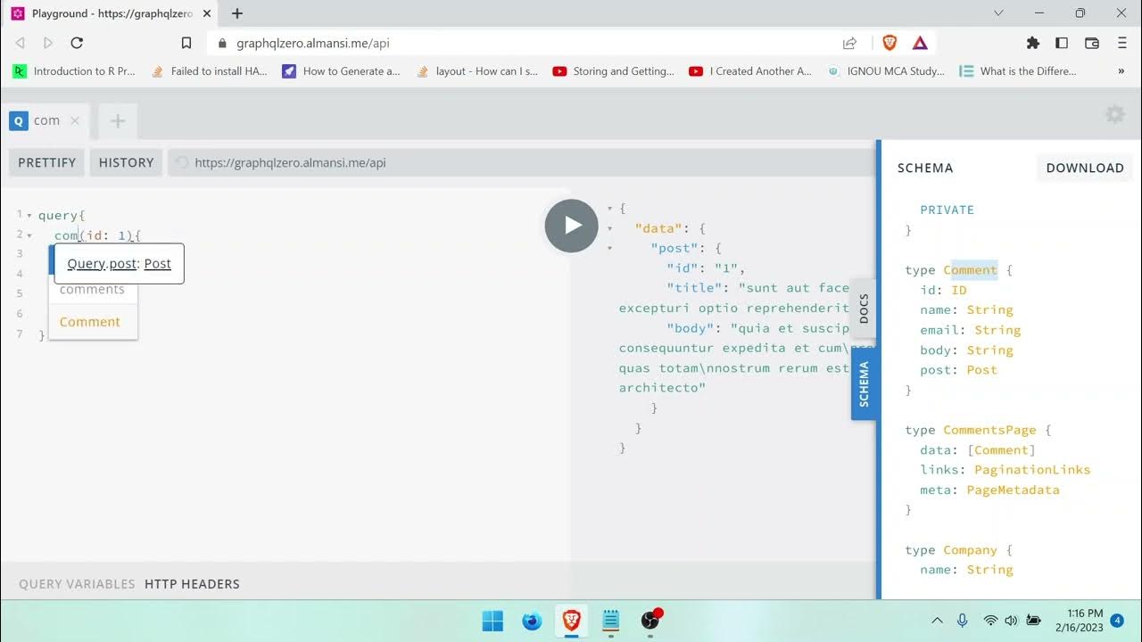 Fetching Data In Graphql Query Youtube