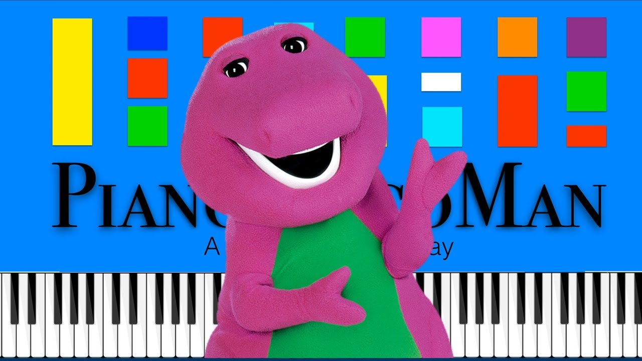 Barney - The Song (Slow Easy Medium) Piano Tutorial 4K - YouTube