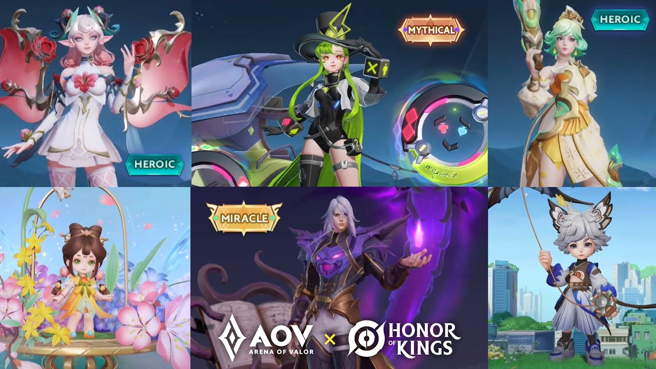 AOV New Skin Teeri, Helen, Paine, Fennik, Veera, Violet | AOV X HoK - Arena of Valor - YouTube