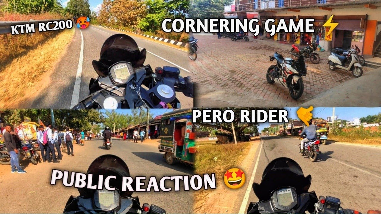 KTM RC200 CORNERING GAME 😇 | GUMLA RIDE MOTOVLOG CRAZY PUBLIC REACTION ...