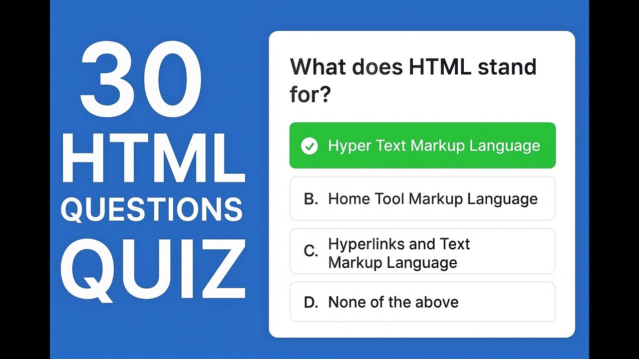 Beginners Fail This HTML Quiz… Can You Pass? 😲 - YouTube