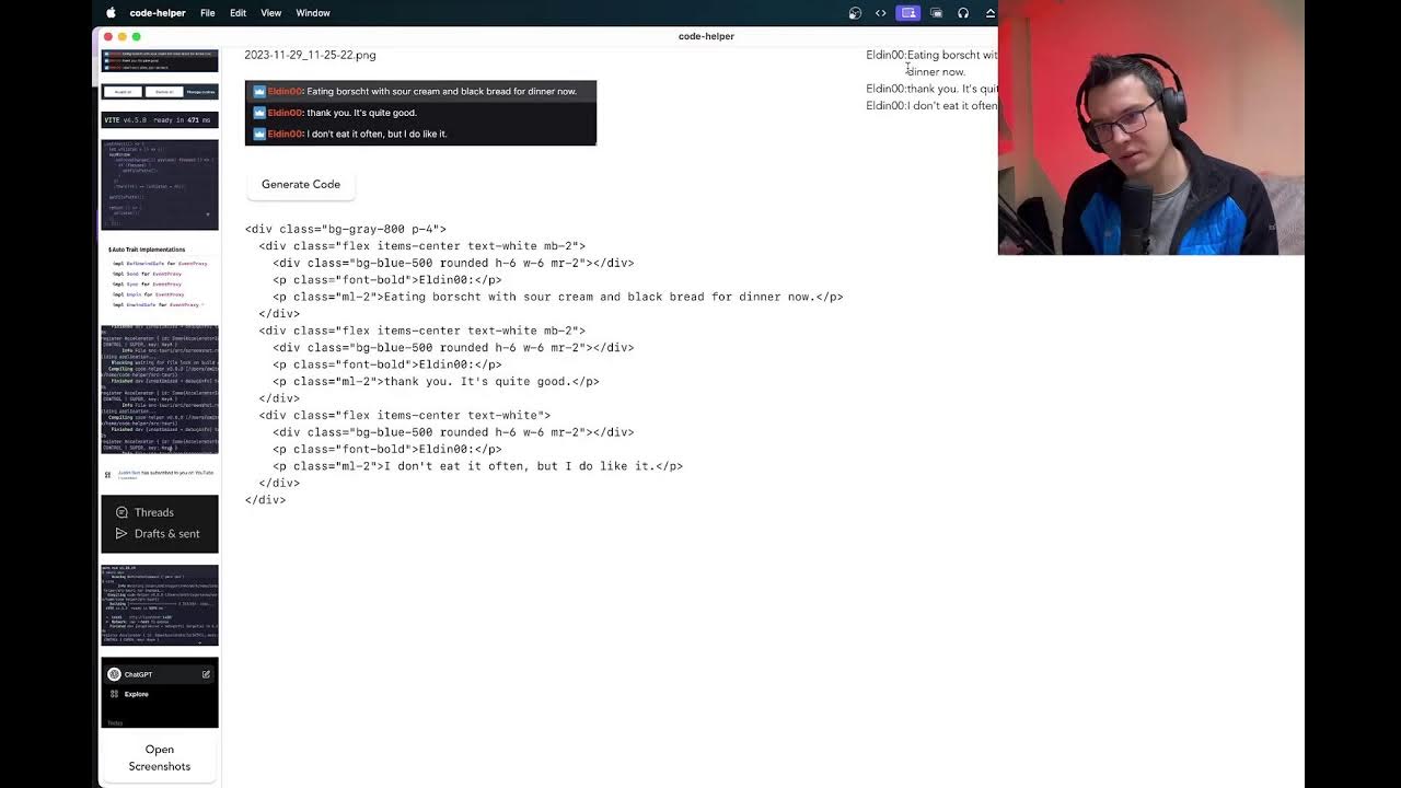 Screenshot to Code | OpenAI | Tauri | Rust | TypeScript | NeoVim - YouTube