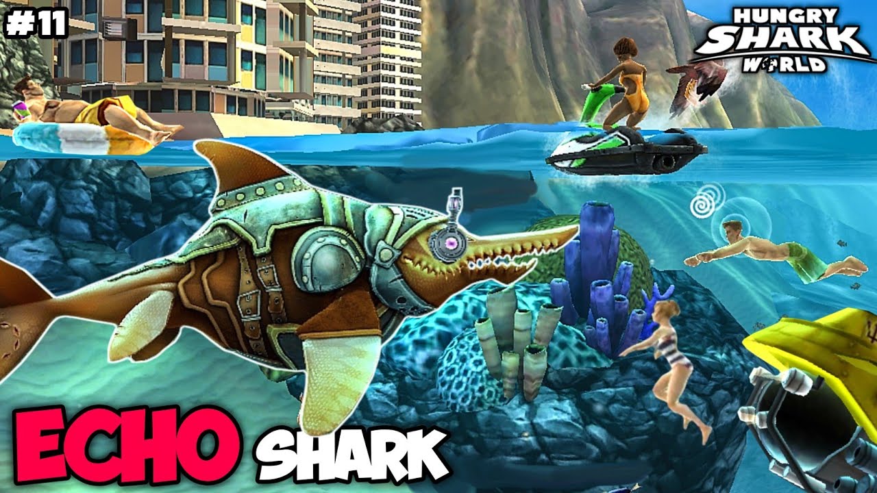 Echo shark | Hungry Shark mod Gameplay 2024 Hindi - YouTube