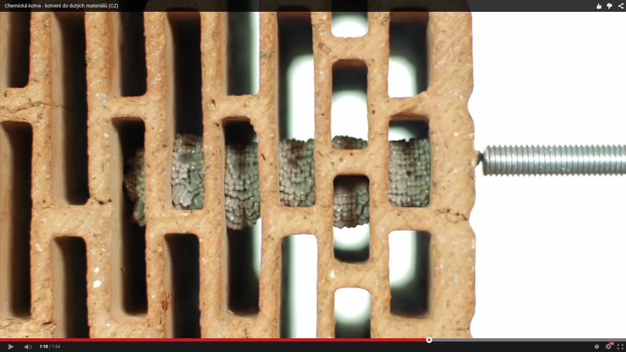 Chemická kotva - kotvení do dutých materiálů (CZ) - YouTube