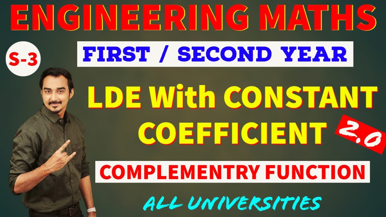 LINEAR DIFFERENTIAL EQUATION WITH CONSTANT COEFFICIENT | CF PI |S-3 ...