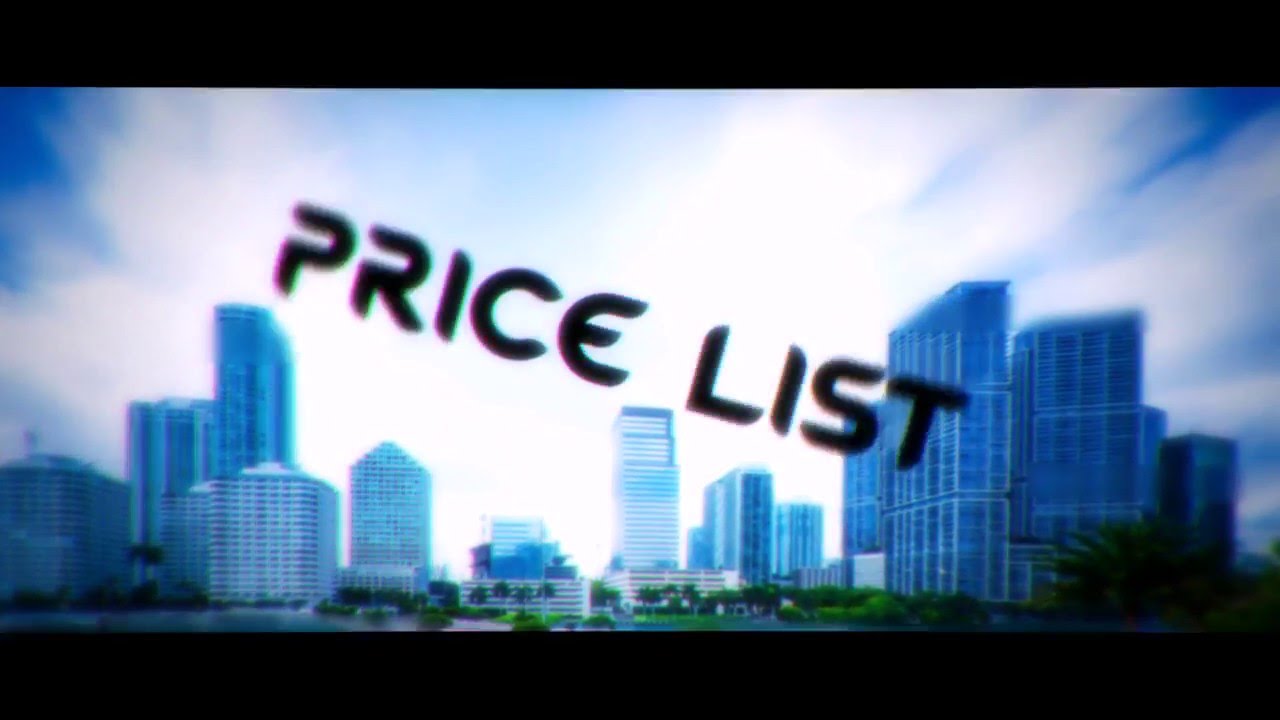 Intro price list[discount 25%] - YouTube