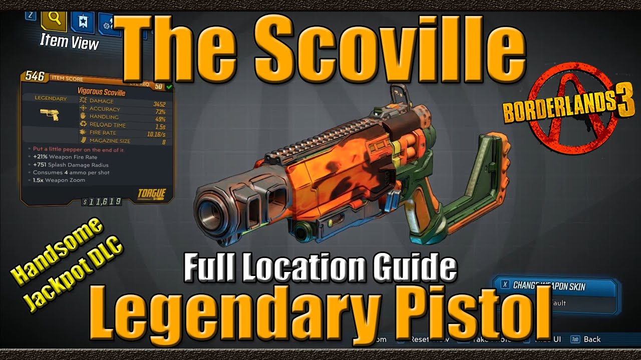 Borderlands 3 | The Scoville | Legendary Pistol | Full Location Guide ...