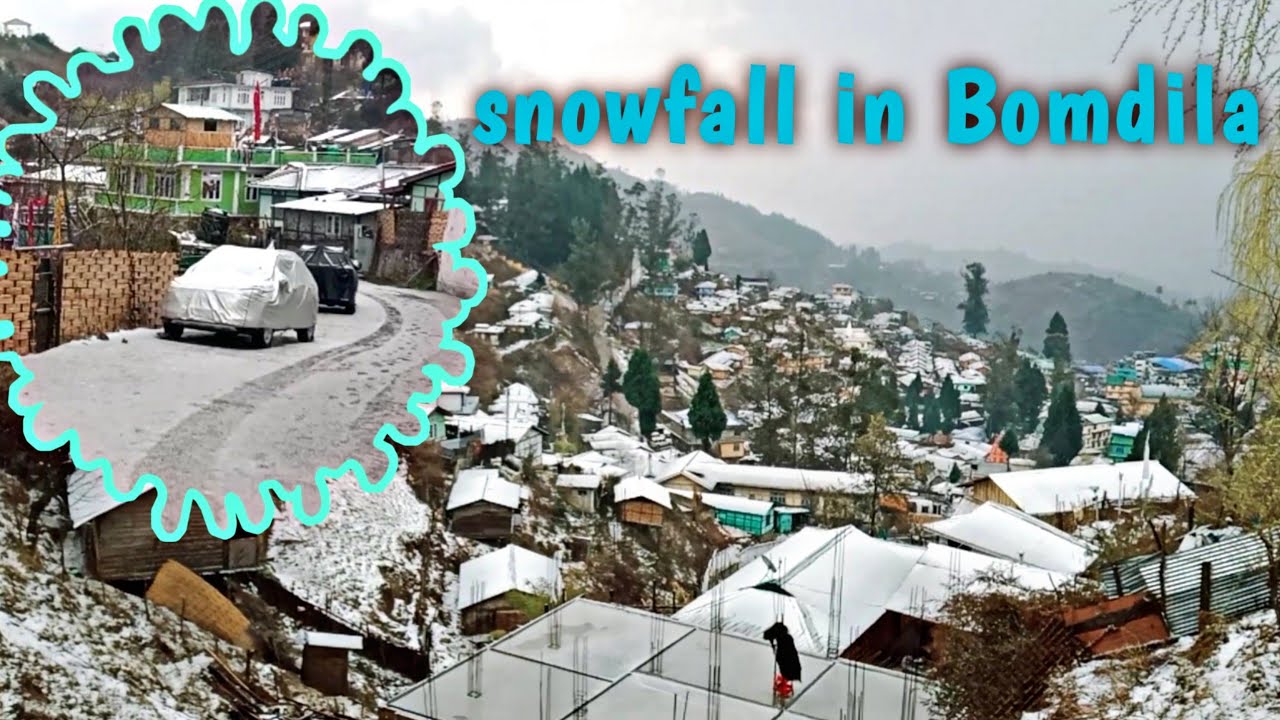 First snowfall in Bomdila 2023 , Bomdila snowfall #bomdila #snowfall # ...