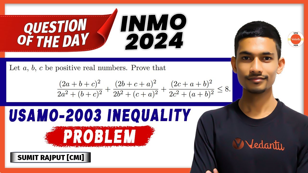 USAMO-2003 inequality problem | INMO 2024 | Maths Olympiad Preparation ...