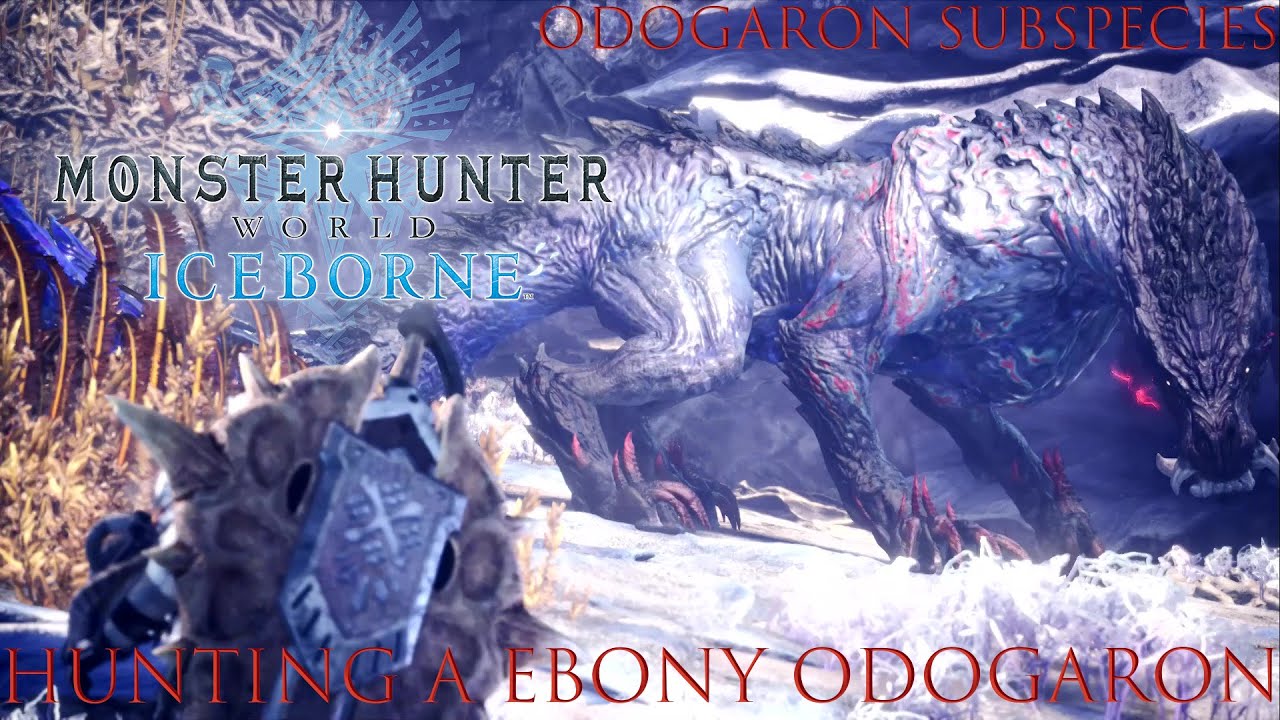 Monster Hunter World:Ice Borne, Hunting a Ebony Odogaron - YouTube