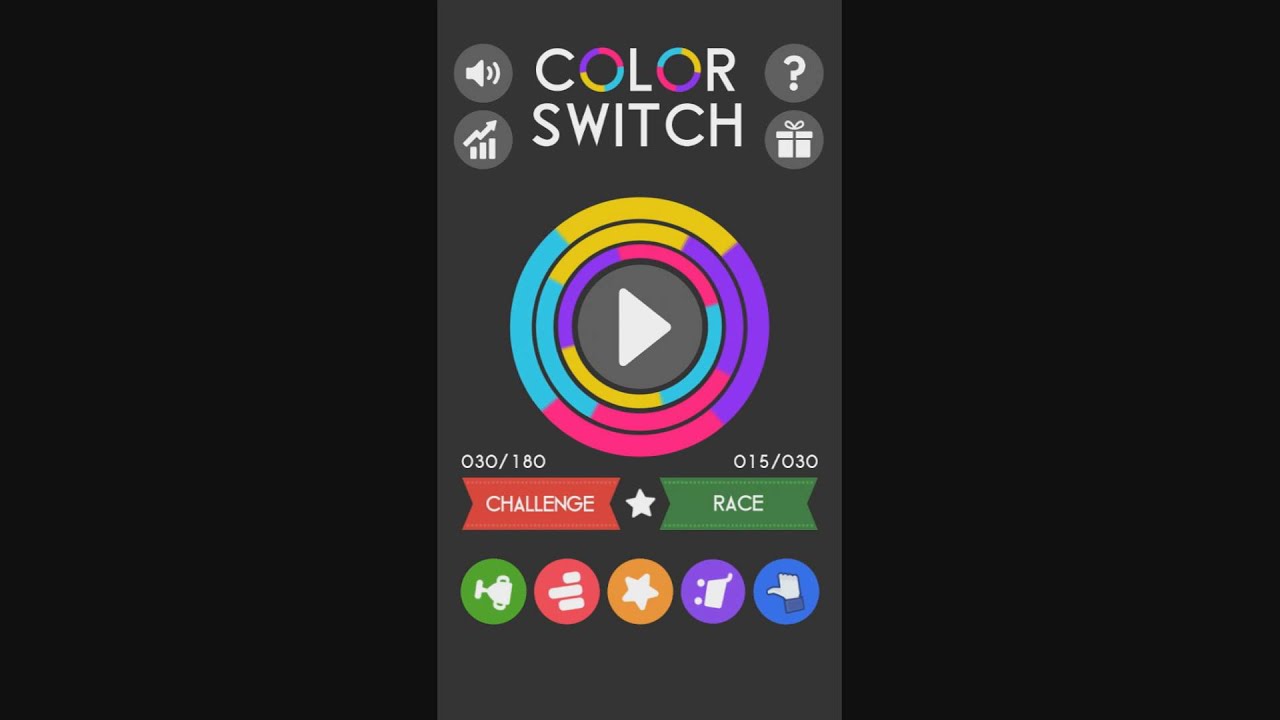 Color switch. Challenge mode. levels 31-35 - YouTube