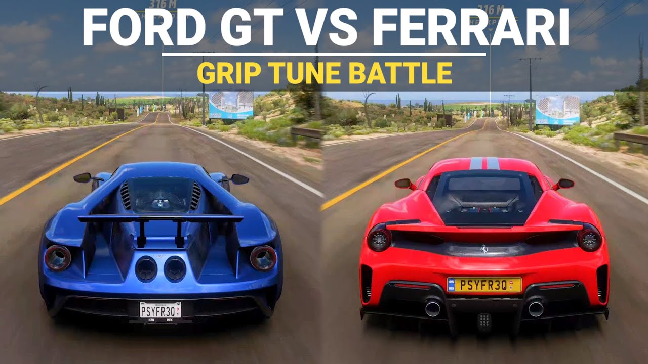 Forza Horizon 5 - Ford vs Ferrari, FH5 - 2017 Ford GT vs 2019 Ferrari ...