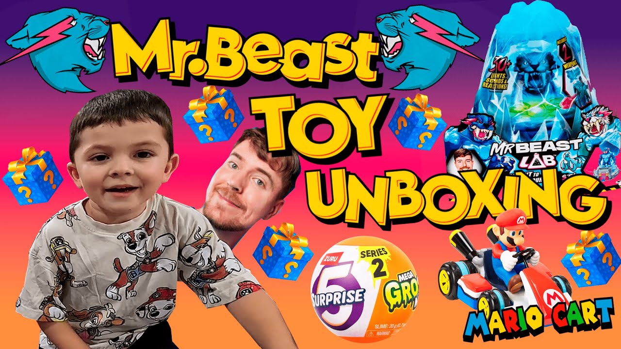 🚀 MR BEAST TOYS UNBOXING: Mr Beast Lab, Mario Kart & ZURU 5 Surprise! 🎁 ...