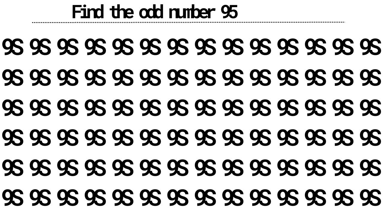 How Fast Can You See The Hidden Number In This Picture