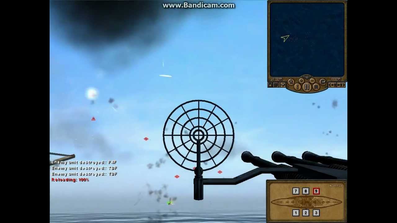 Battleship Simulator Game - Pacific Storm AA Battery - YouTube