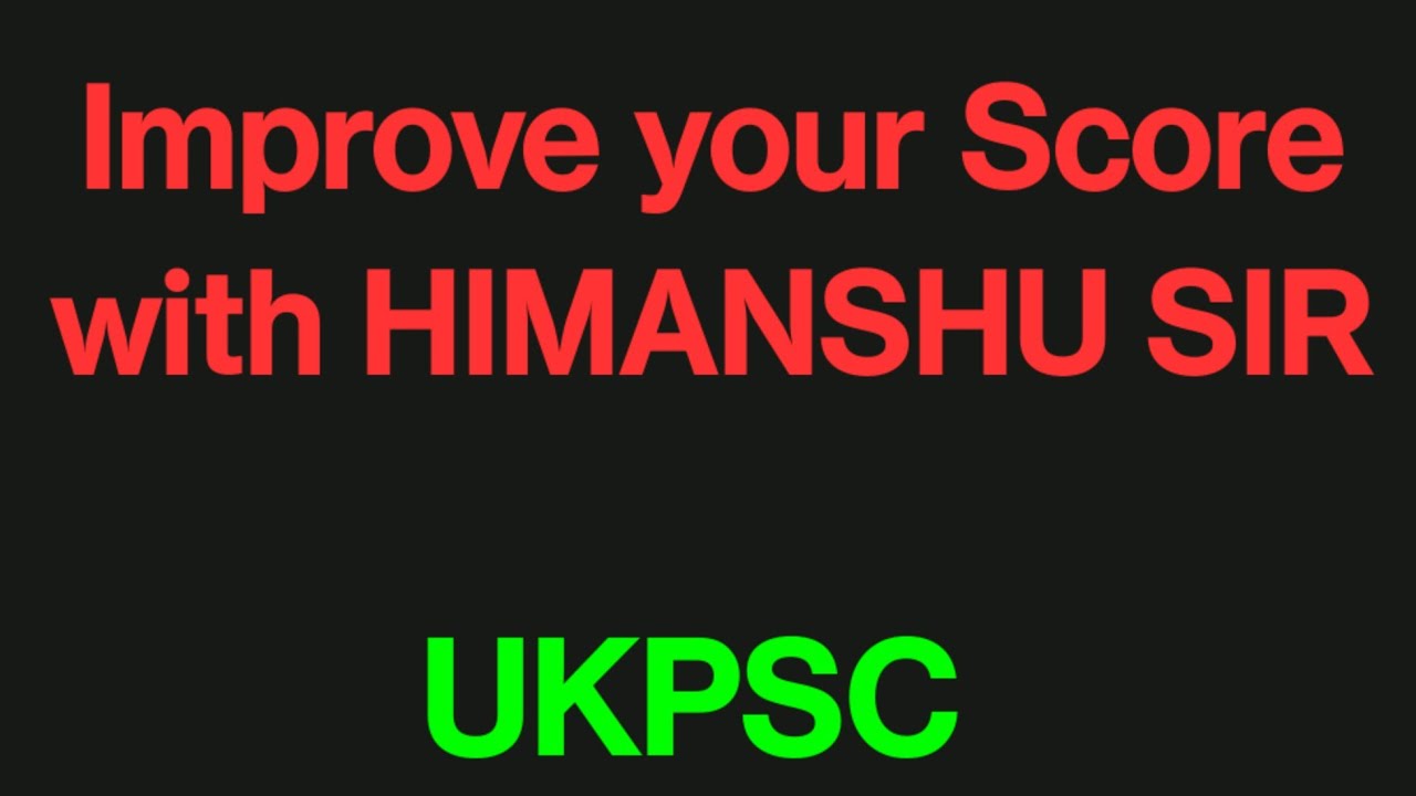 UKPSC Exam-How to Score Good - YouTube