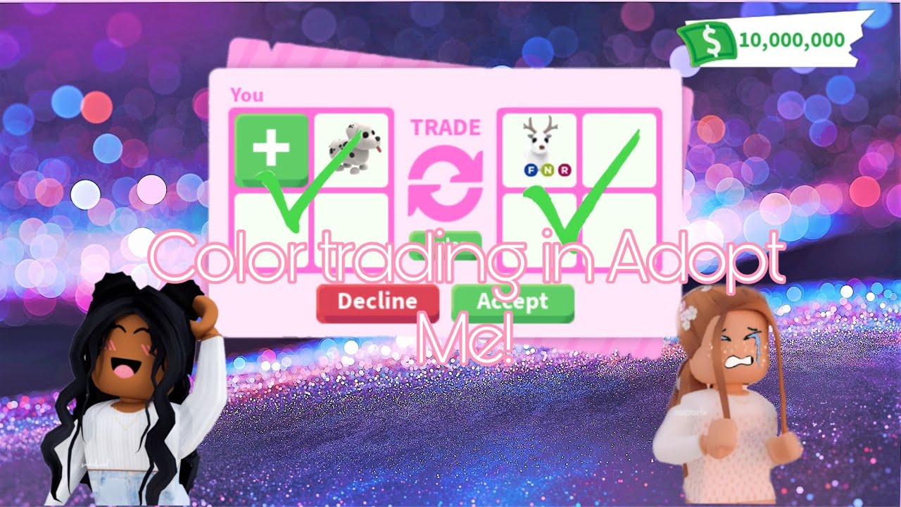Adopt me color trade challenge - YouTube