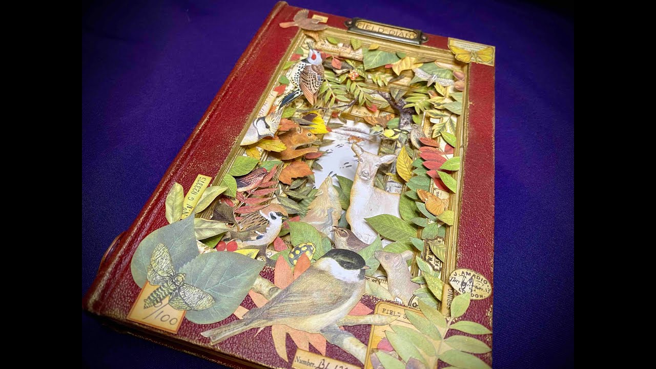 Altered Book Tutorial - Nature Tunnel Book - YouTube