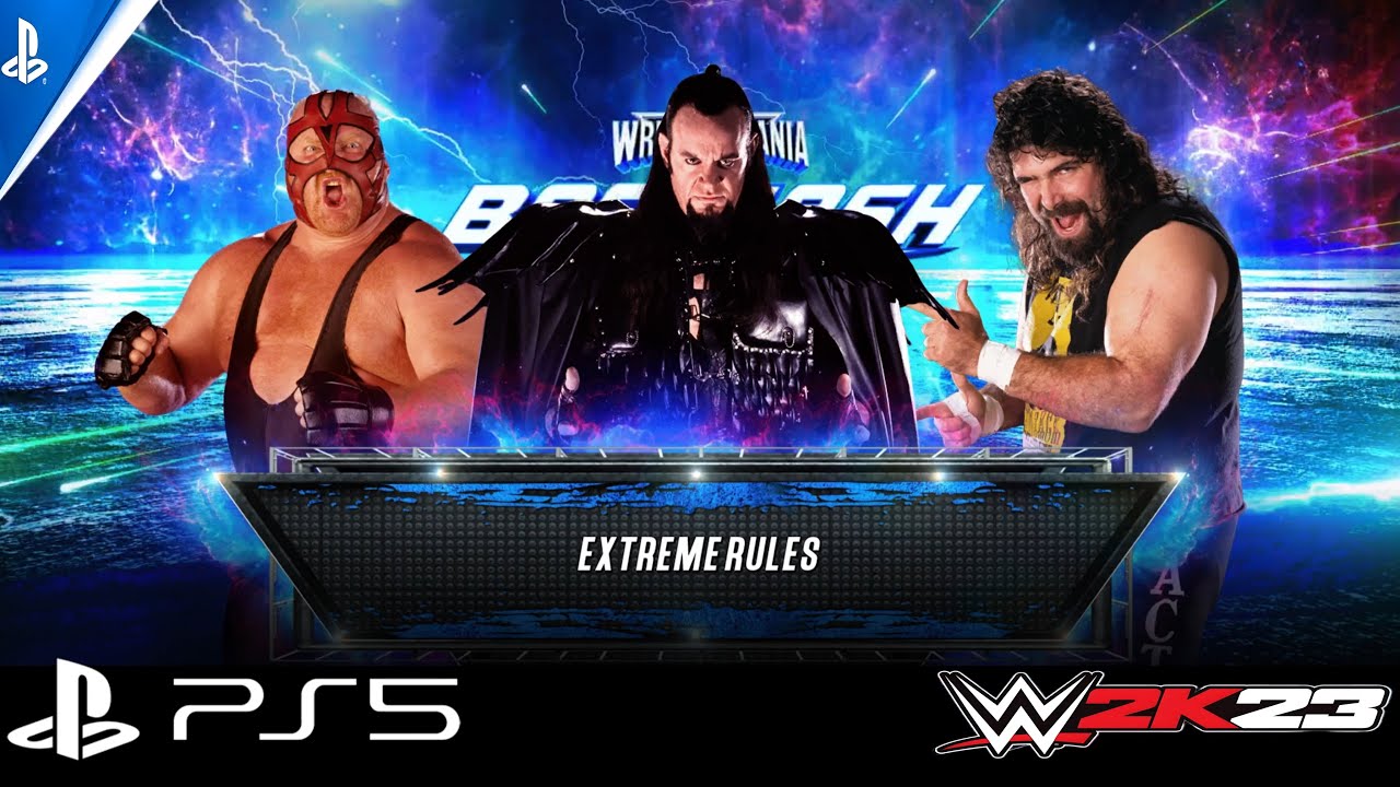 WWE 2K23 Gameplay - Undertaker Vs Vader VS Cactus Jack || WrestleMania ...