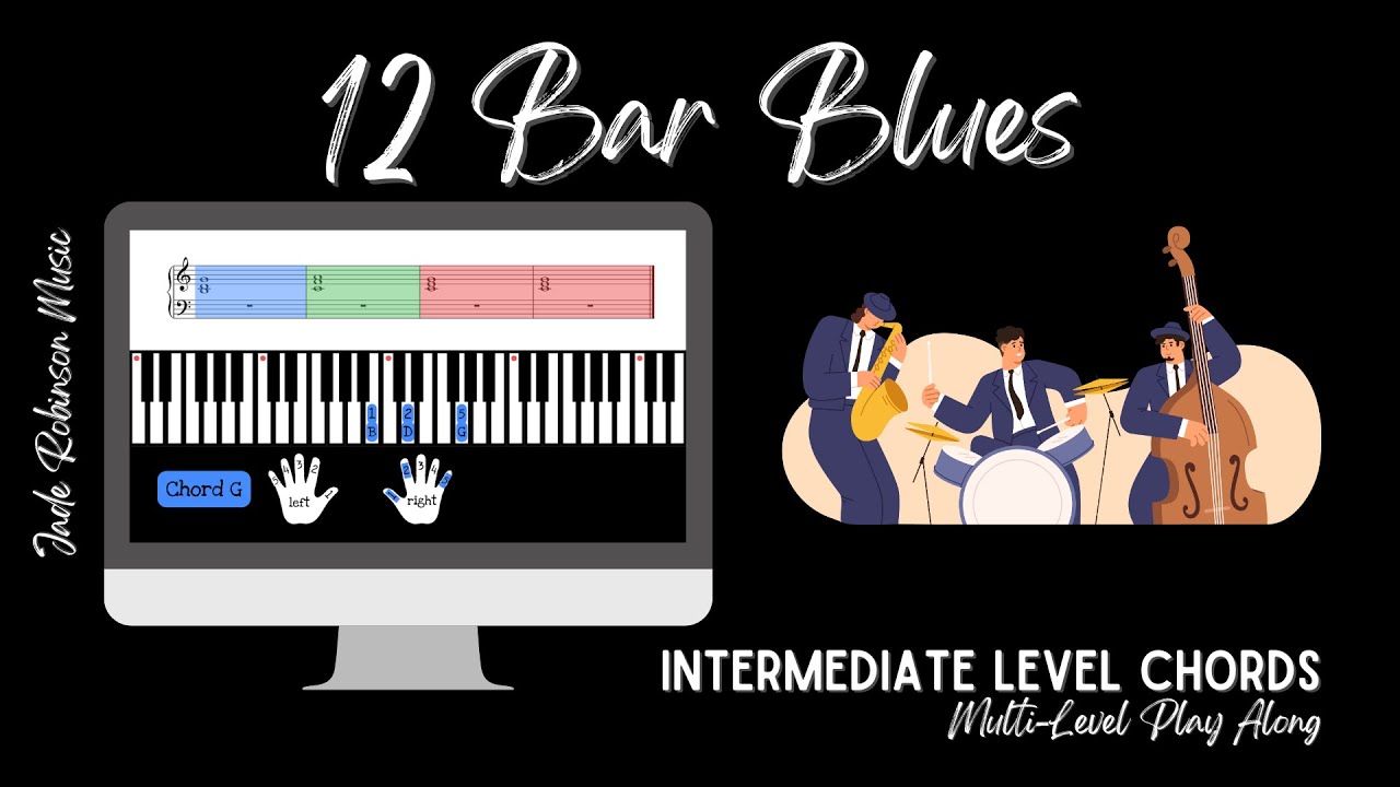 12 Bar Blues Piano Chords - Intermediate Level - YouTube