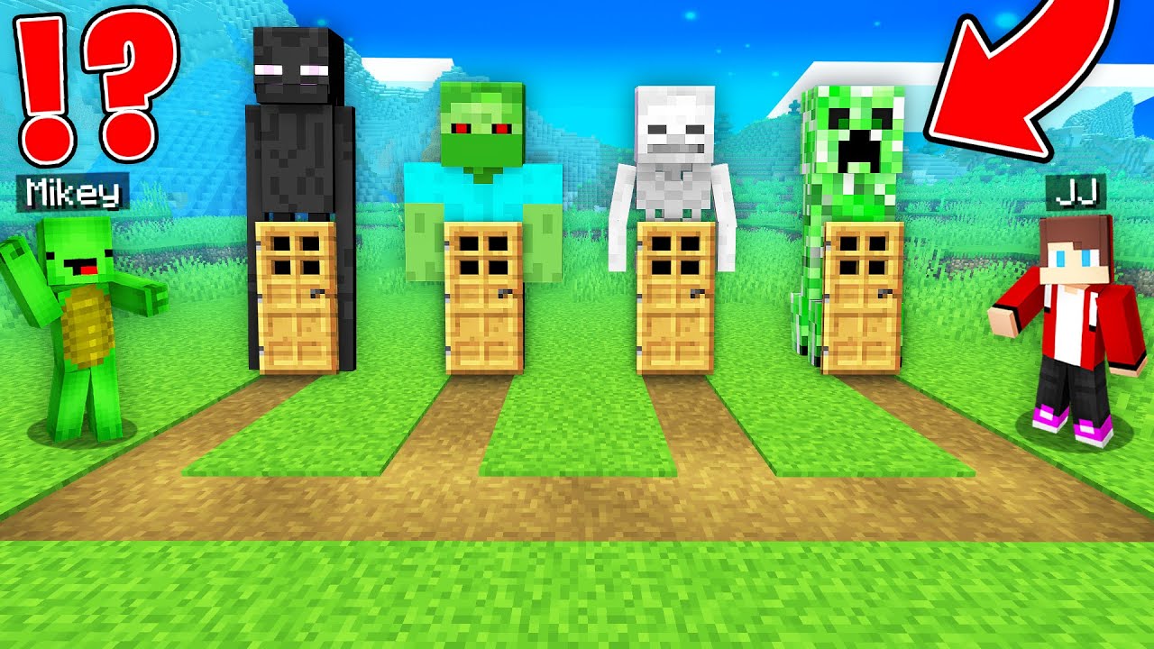JJ and Mikey Found HOUSE Inside MOB : CREEPER, ENDERMAN, ZOMBIE in Minecraft Maizen! - YouTube