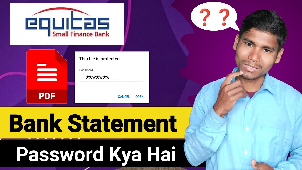 Equitas Bank Statement PDF Password Bank Statement PDF Password Kaise ...