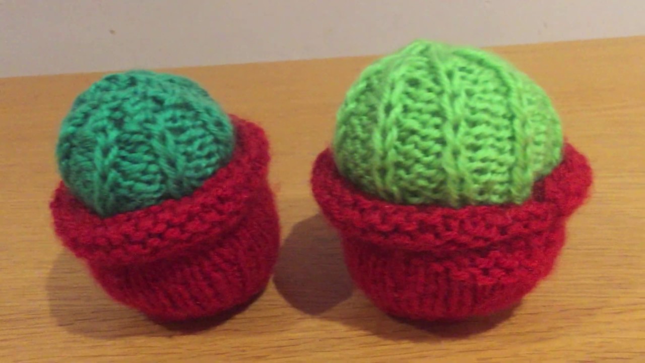 knitted cactus plants - YouTube