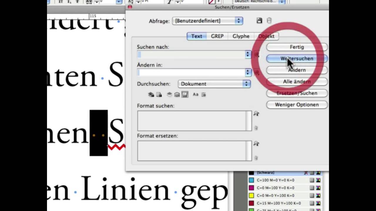 InDesign: Suchen/Ersetzen - YouTube