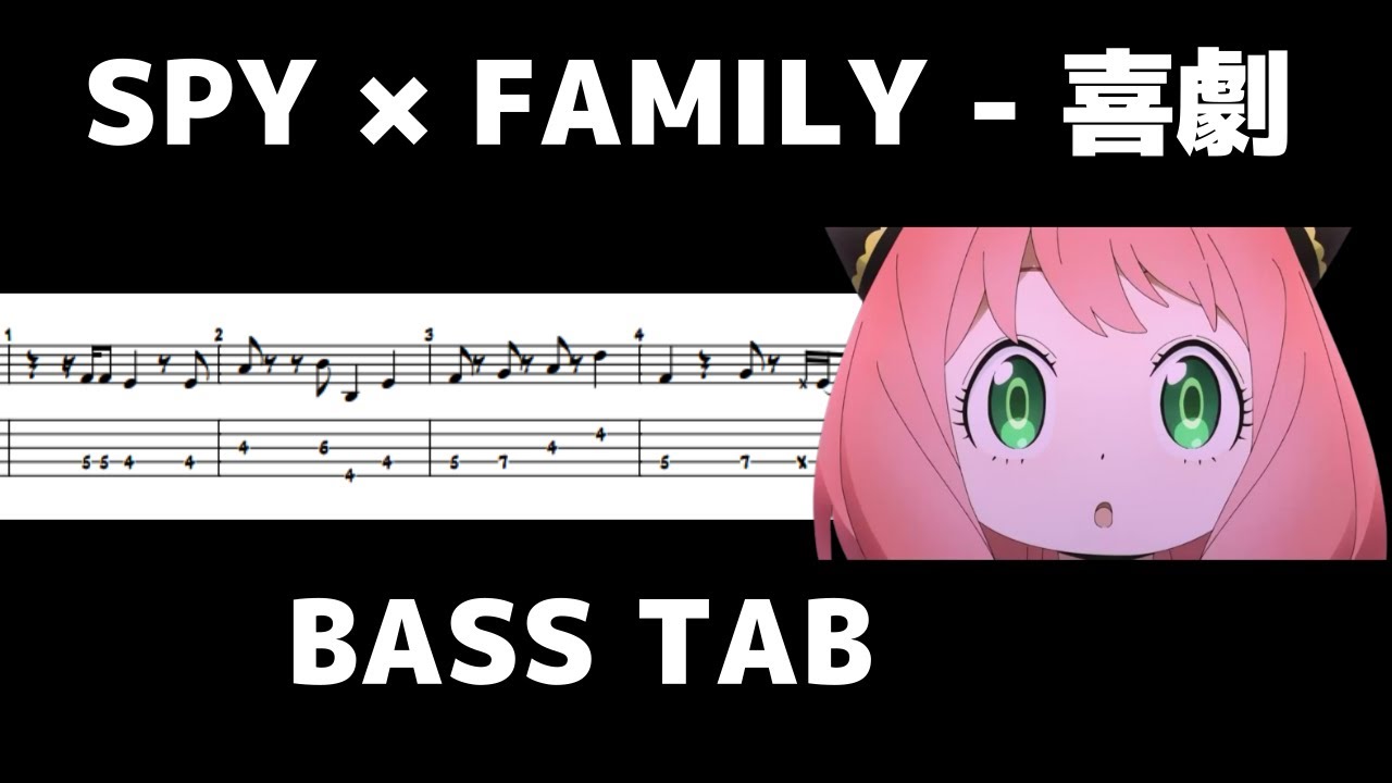 [SPY × FAMILY ED] Gen Hoshino - 喜劇 [BASS TAB] [ベース] - YouTube
