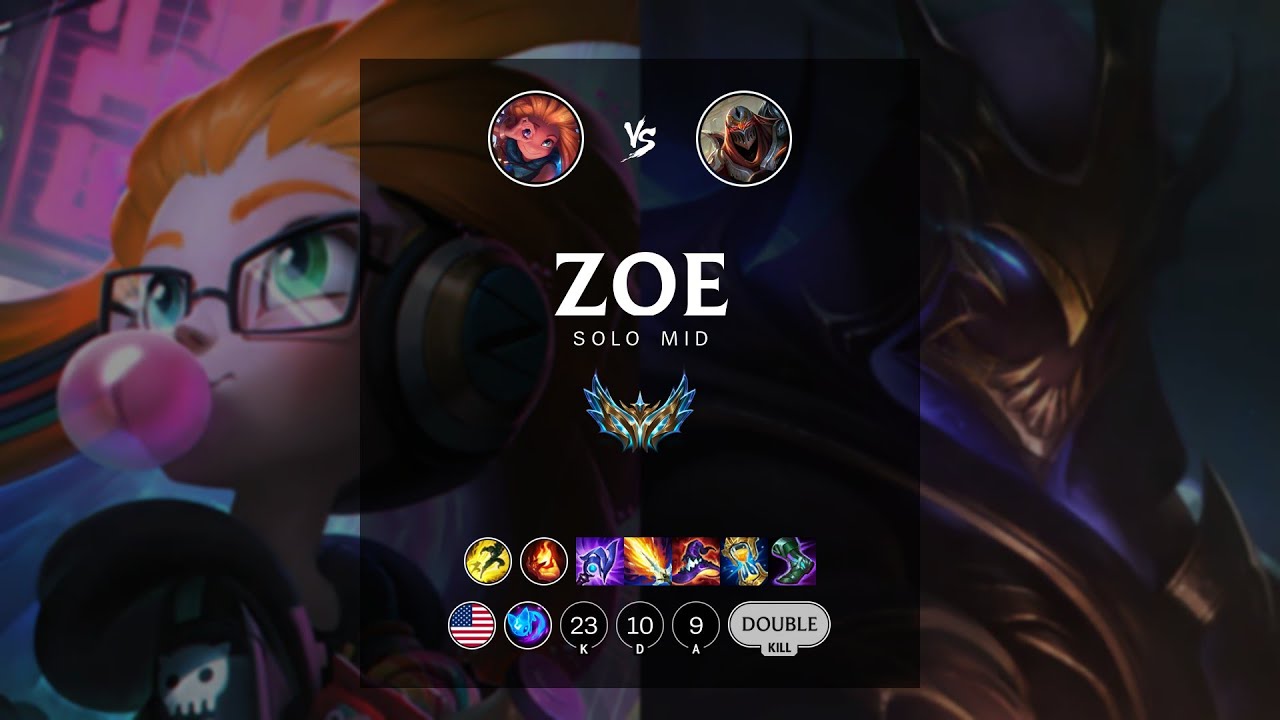 Zoe Mid vs Zed - NA Challenger Patch 12.17 - YouTube