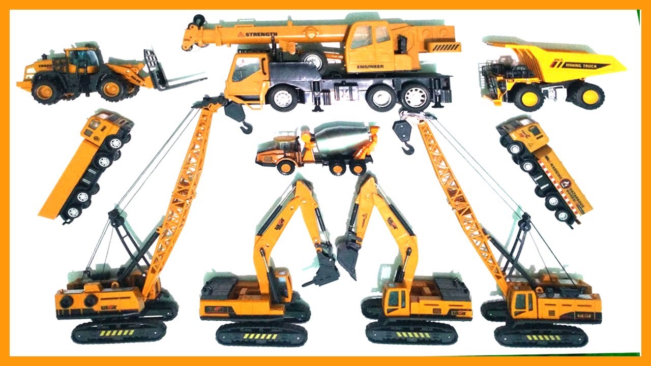 Mencari mainan, Mobil Slender, Bulldozer, Mobil Molen, Mobil Tadano ...