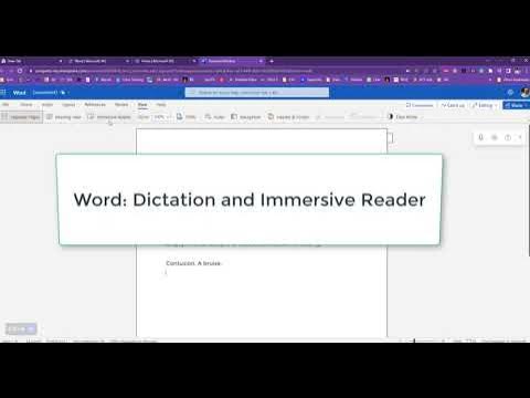 MS Word (Office 326): Dictation and Immersive Reader - YouTube