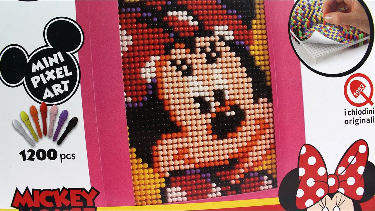 Quercetti - Disney - Mini Pixel Art - Minnie Mosaic / Mozaika Minnie ...