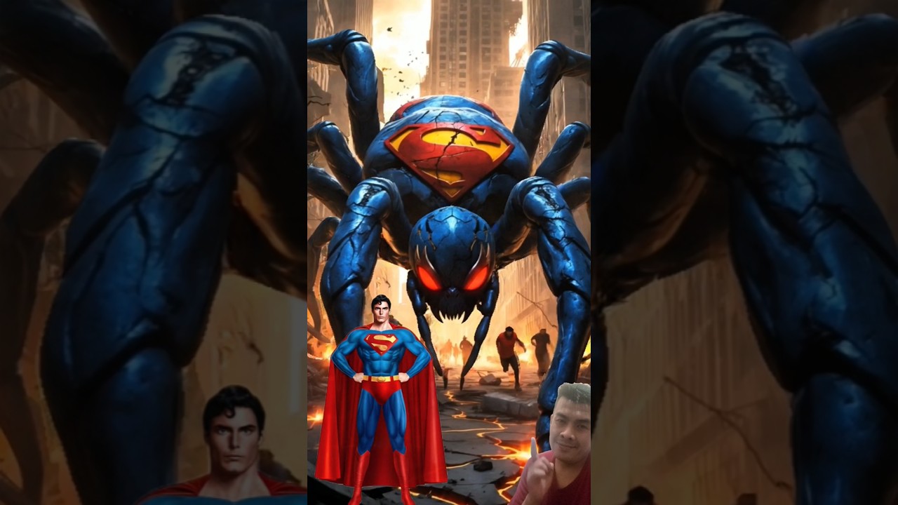 What If Superheroes Turned into Giant Spiders? 🕷️😵 #scary #superhero # ...