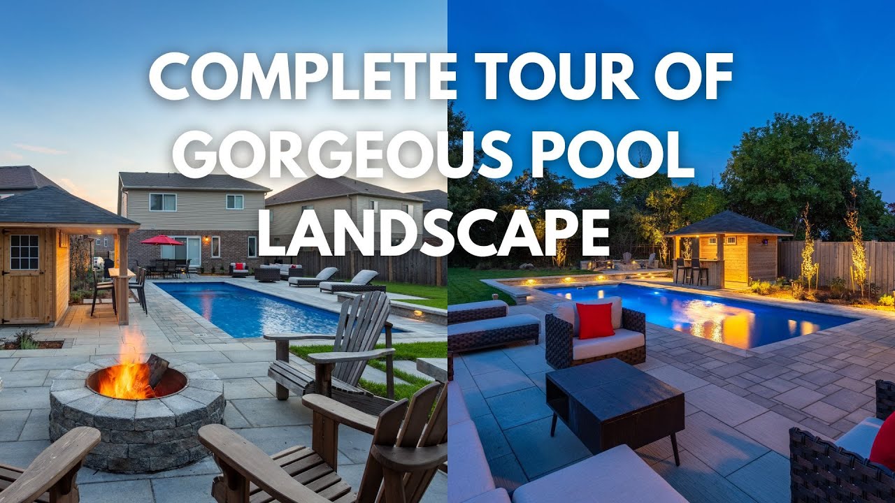 A Perfect Pool Landscape for Summer Sunsets! - YouTube