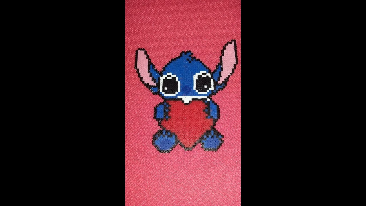 Stitch Love hama beads mini - YouTube