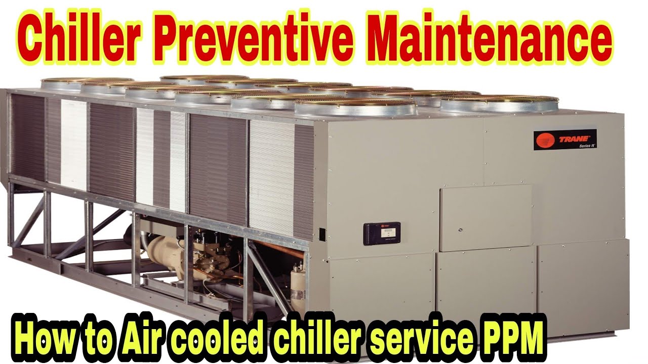 Air cooled chiller preventive maintenance |Condenser coil servicing|Air ...