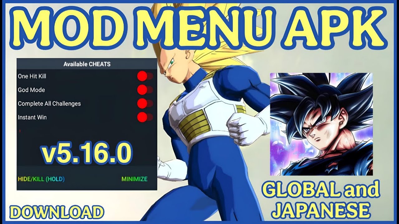 Dragon Ball Legends MOD MENU v5.16.0 APK / Dragon Ball Legends hack ...