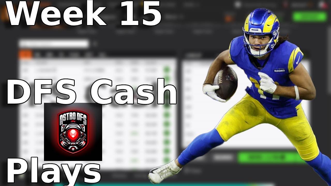 NFL DFS Week 15| Cash Picks On Draft Kings - YouTube