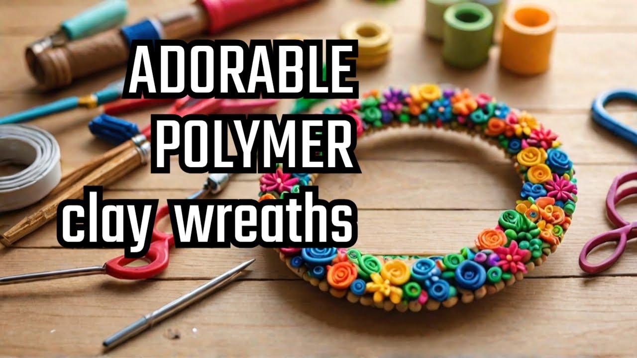 Mini wreaths made from polymer clay, cute?#christmas - YouTube